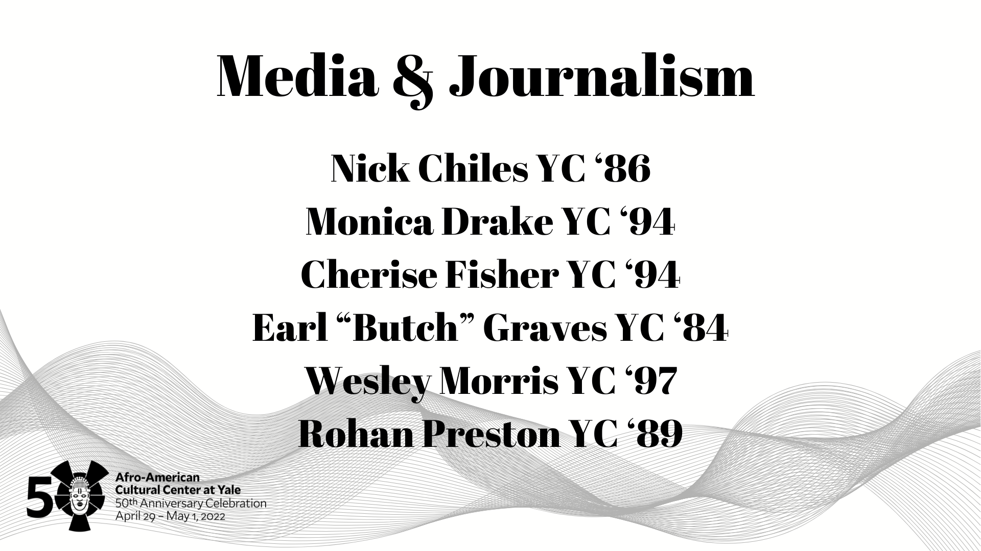 AfAm 50 - Media & Journalism | Yale Alumni Association